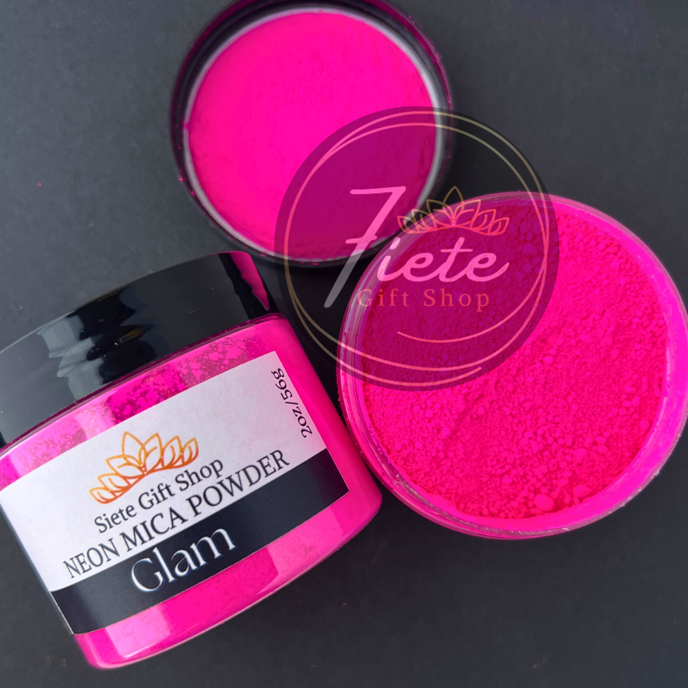Glam - Pink Neon Mica Powder – Siete Gift Shop